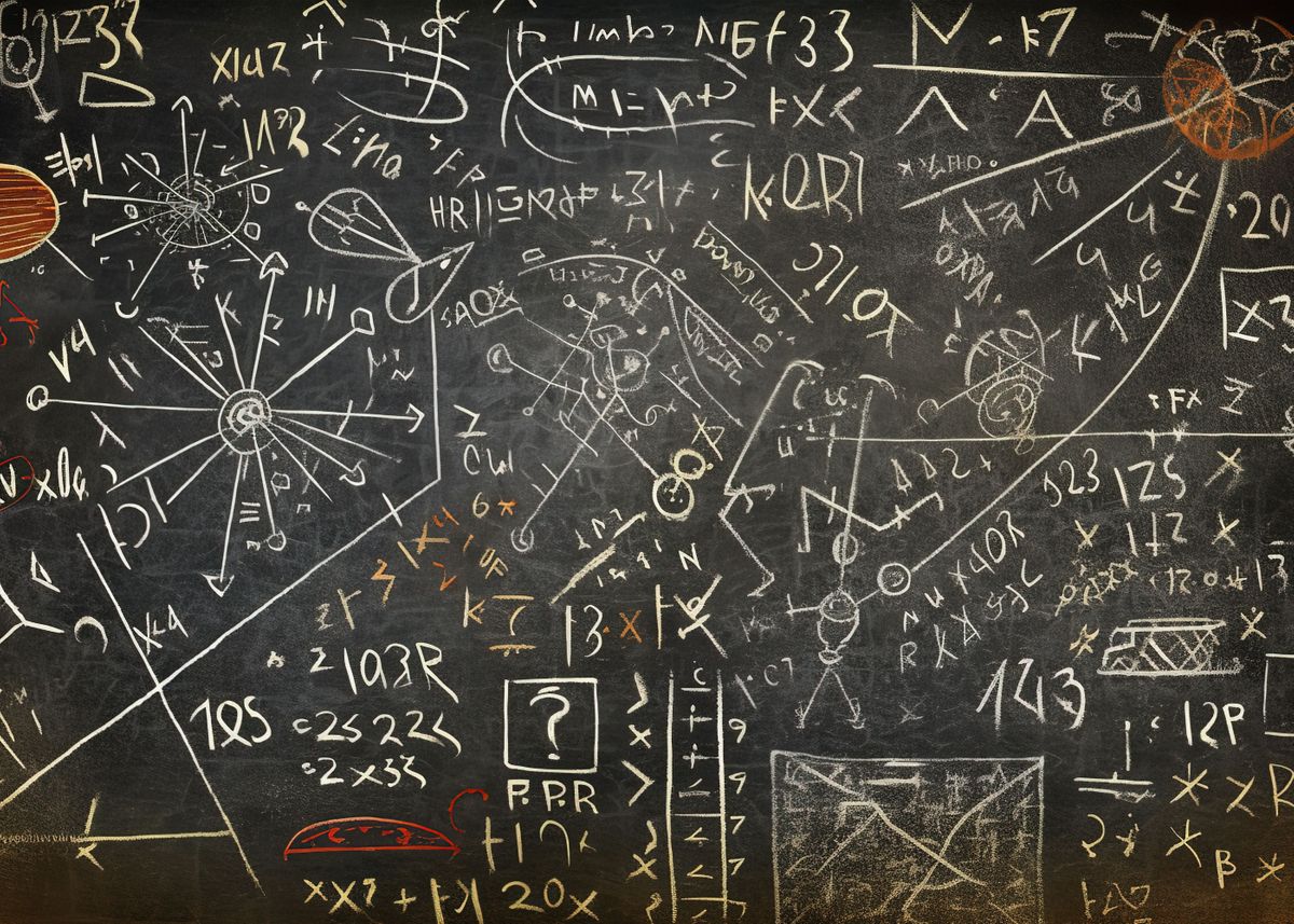 'math formula' Poster, picture, metal print, paint by NeoRowe | Displate