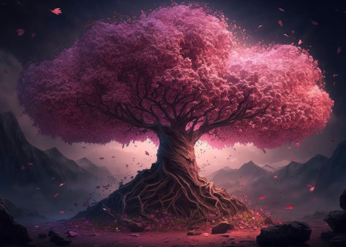 'Cherry Blossom Tree' Poster, picture, metal print, paint by Bailey ...