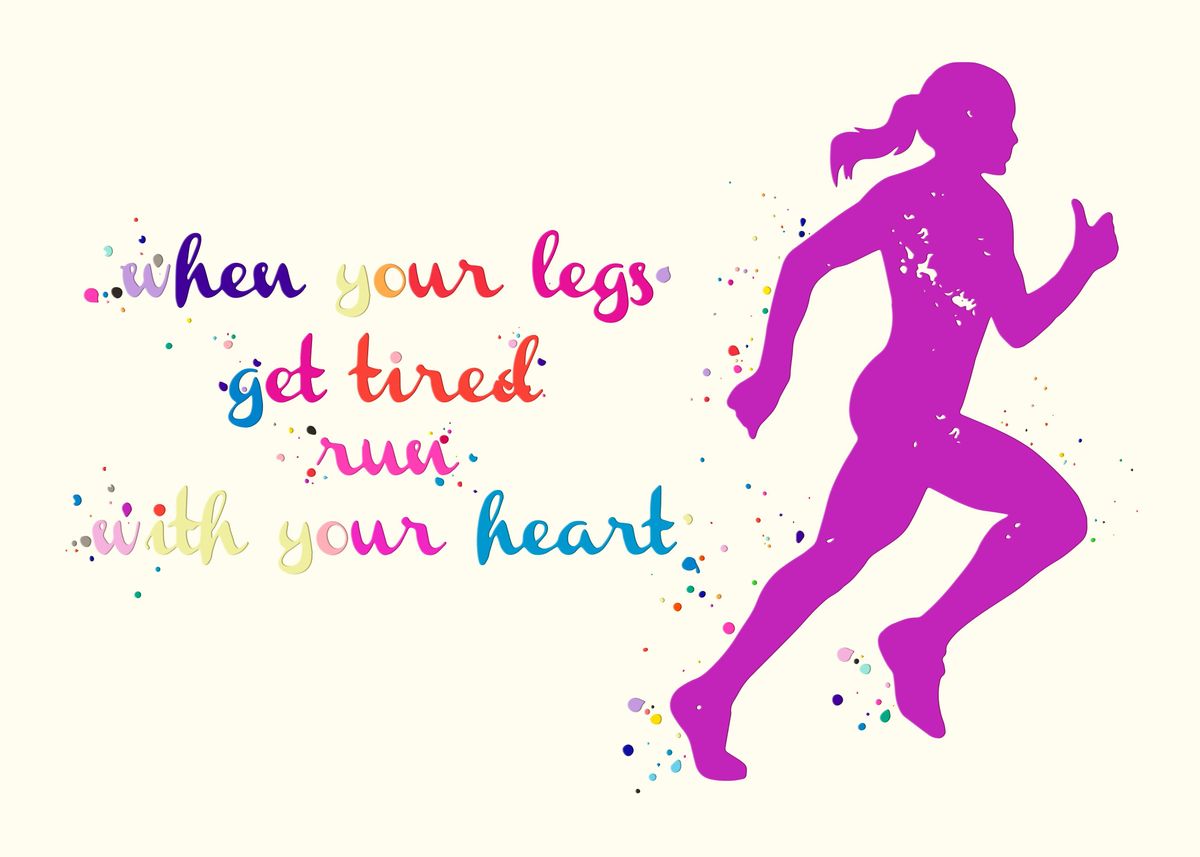 'Female Runner ' Poster, picture, metal print, paint by Dutton Jerrell ...