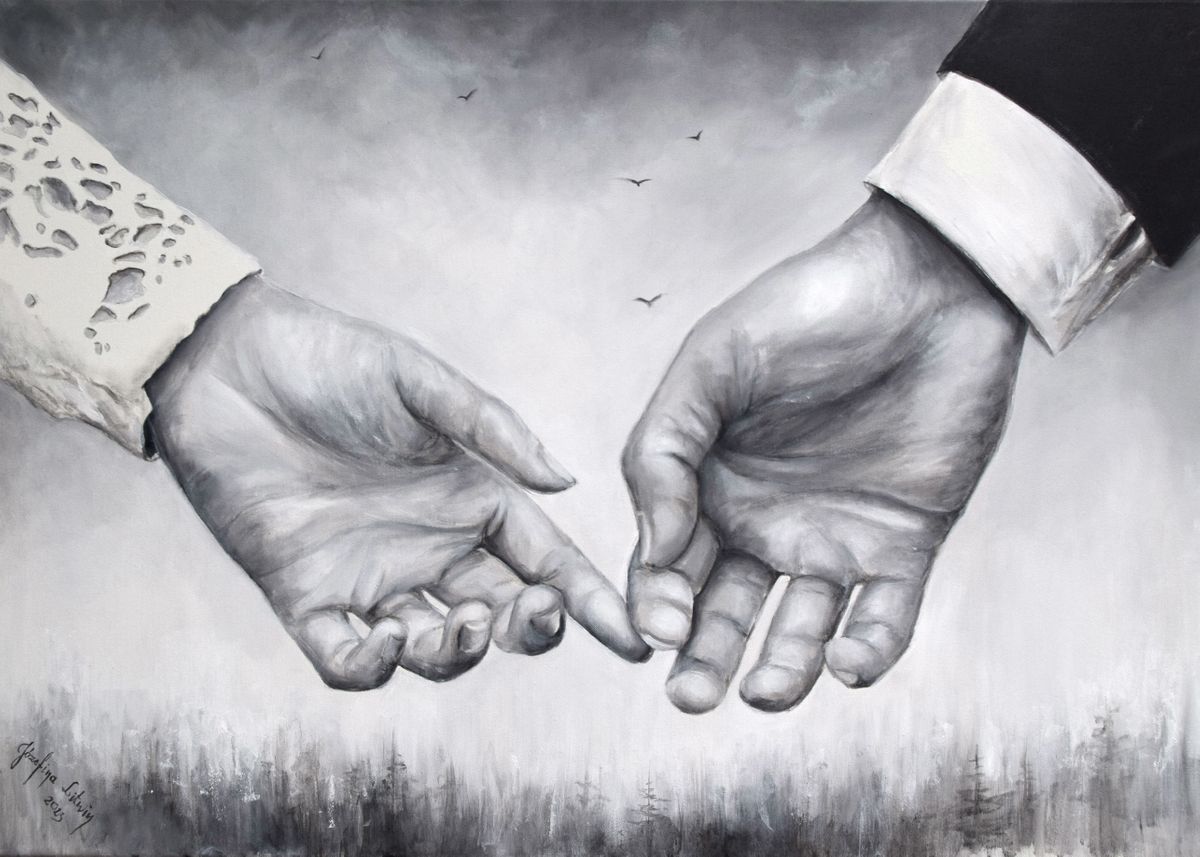 'Hands Couple Love Friends' Poster, picture, metal print, paint by ...