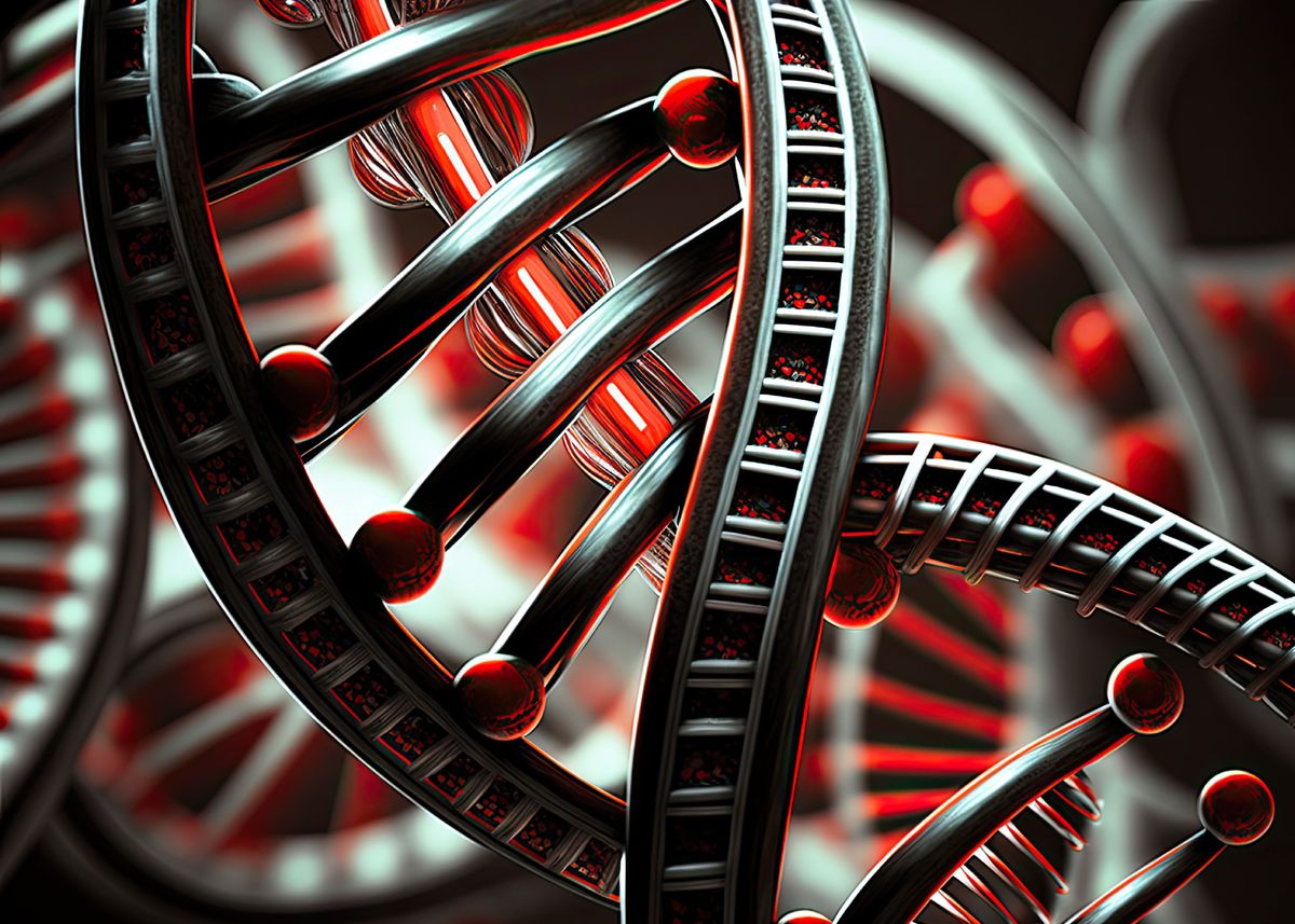 'Genetic DNA Art Explore ' Poster, picture, metal print, paint by ...