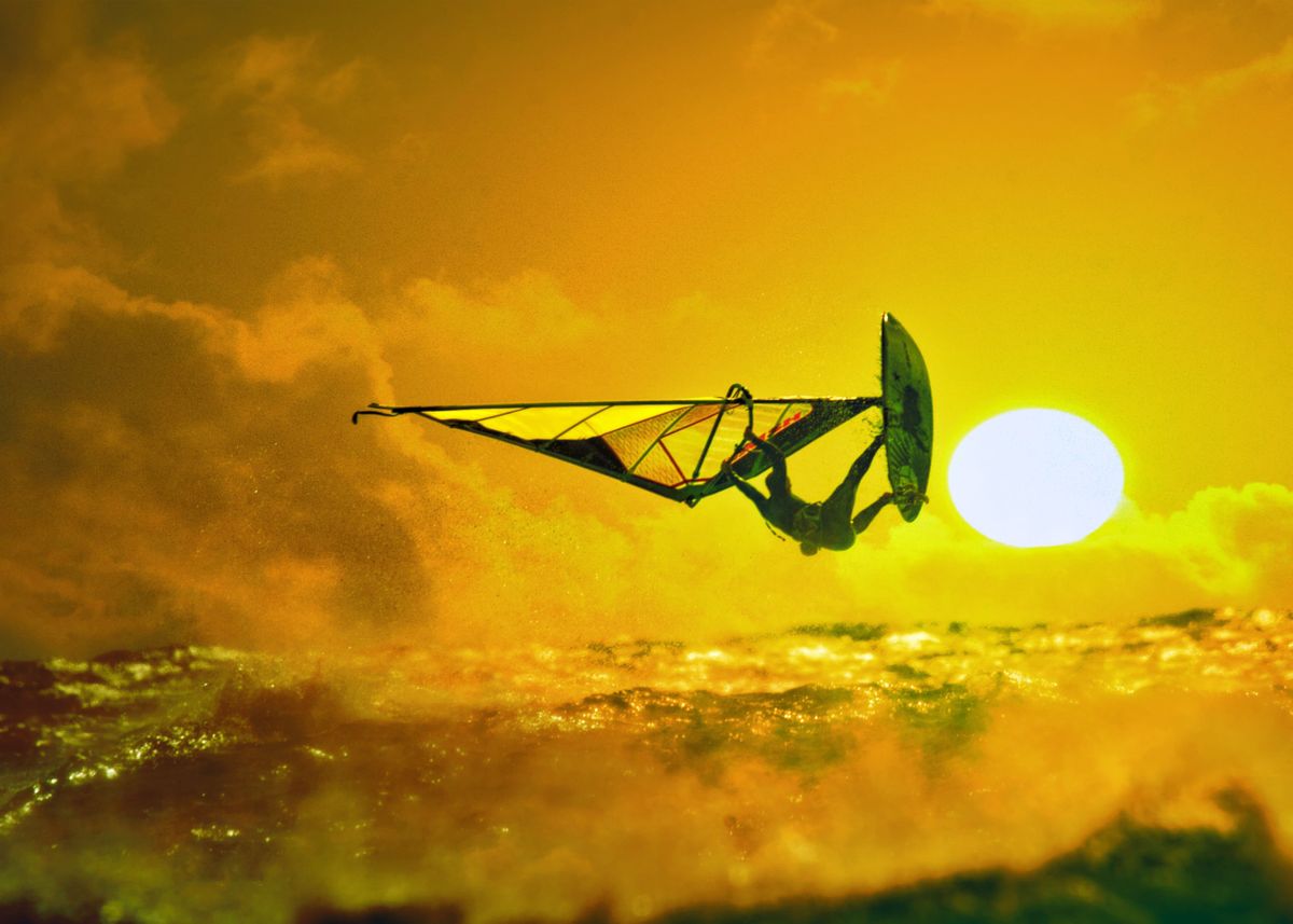 'art windsurfing' Poster, picture, metal print, paint by Travel Travel ...