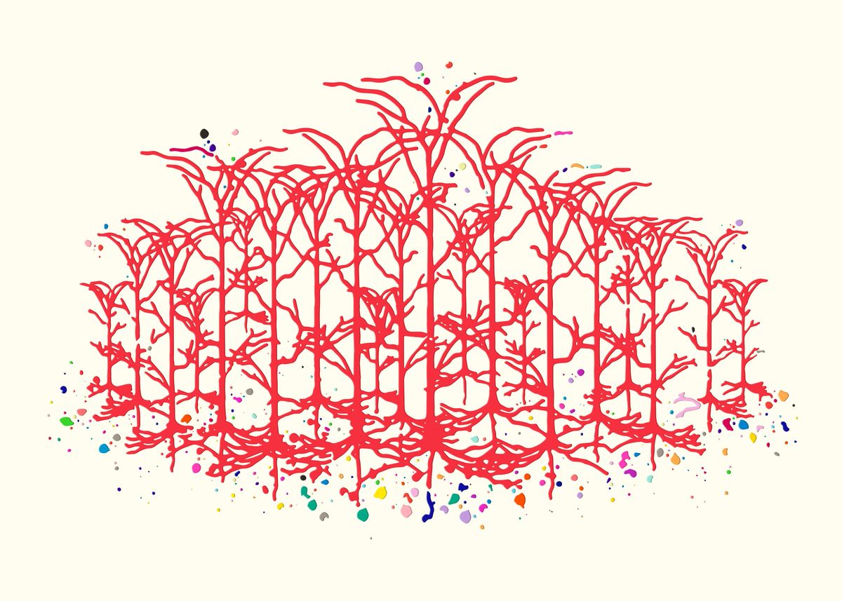 'Neural Network ' Poster, picture, metal print, paint by Dutton Jerrell | Displate