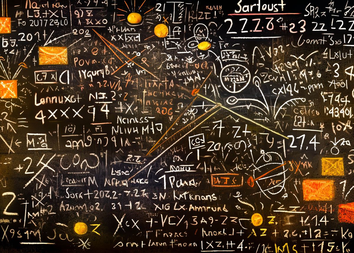 'math formula' Poster, picture, metal print, paint by NeoRowe | Displate