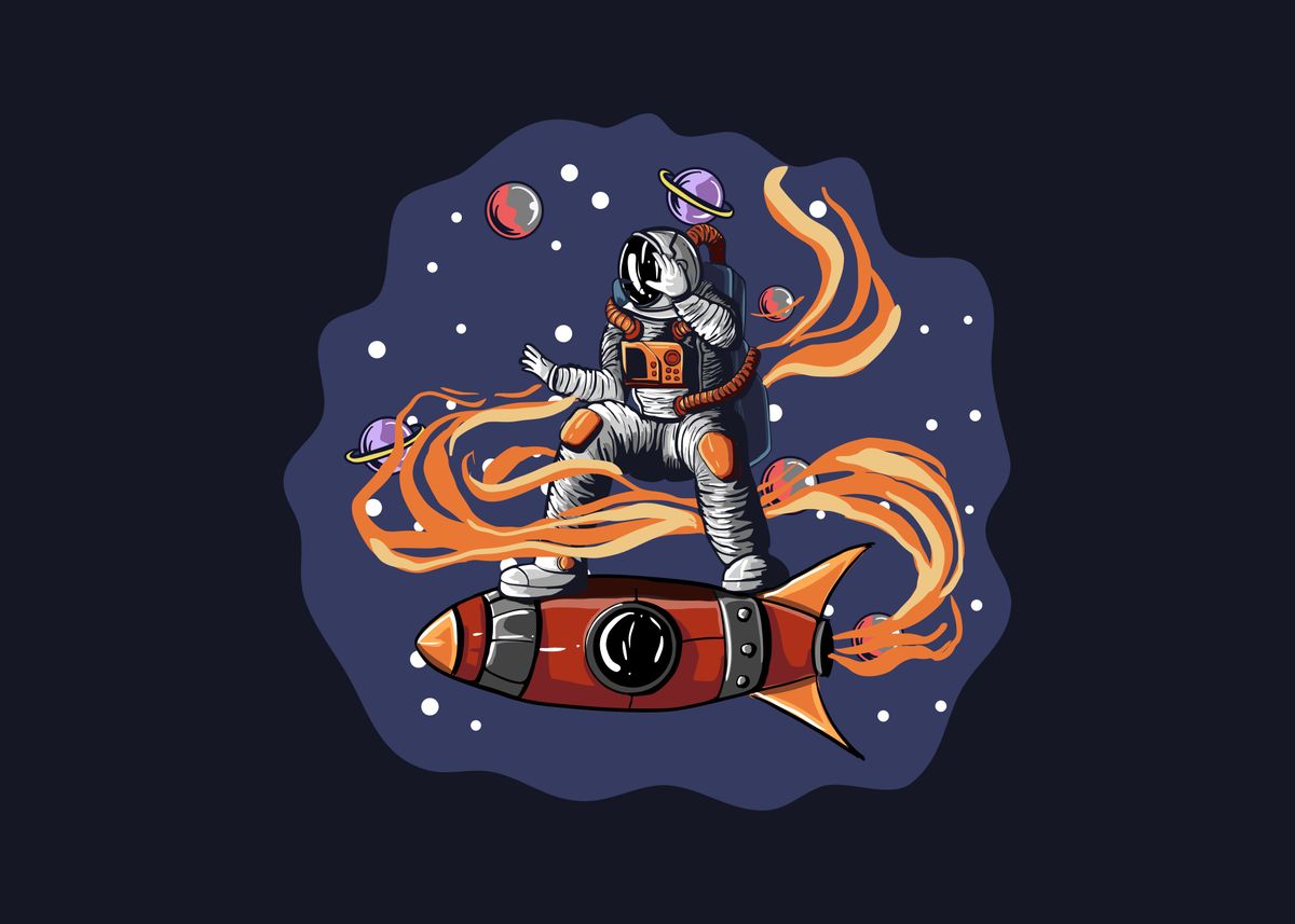 'Galactic Adventure' Poster by Pranjal singh | Displate