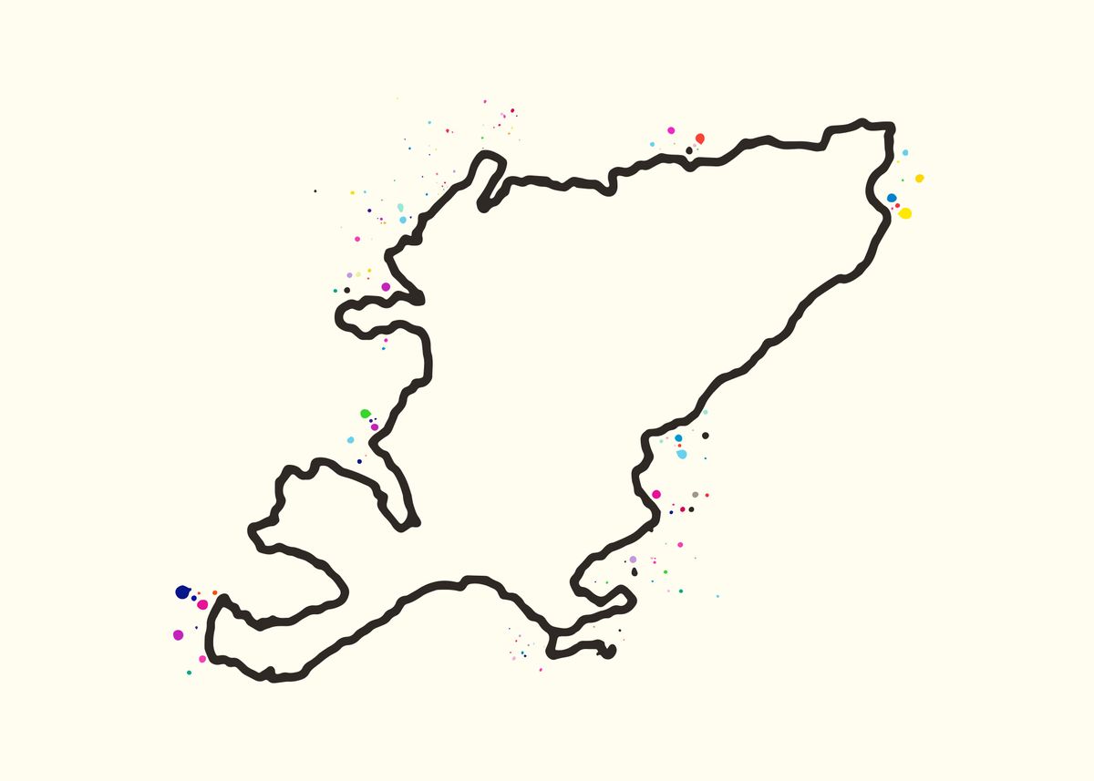 'North Coast 500 Map' Poster, picture, metal print, paint by Dutton ...