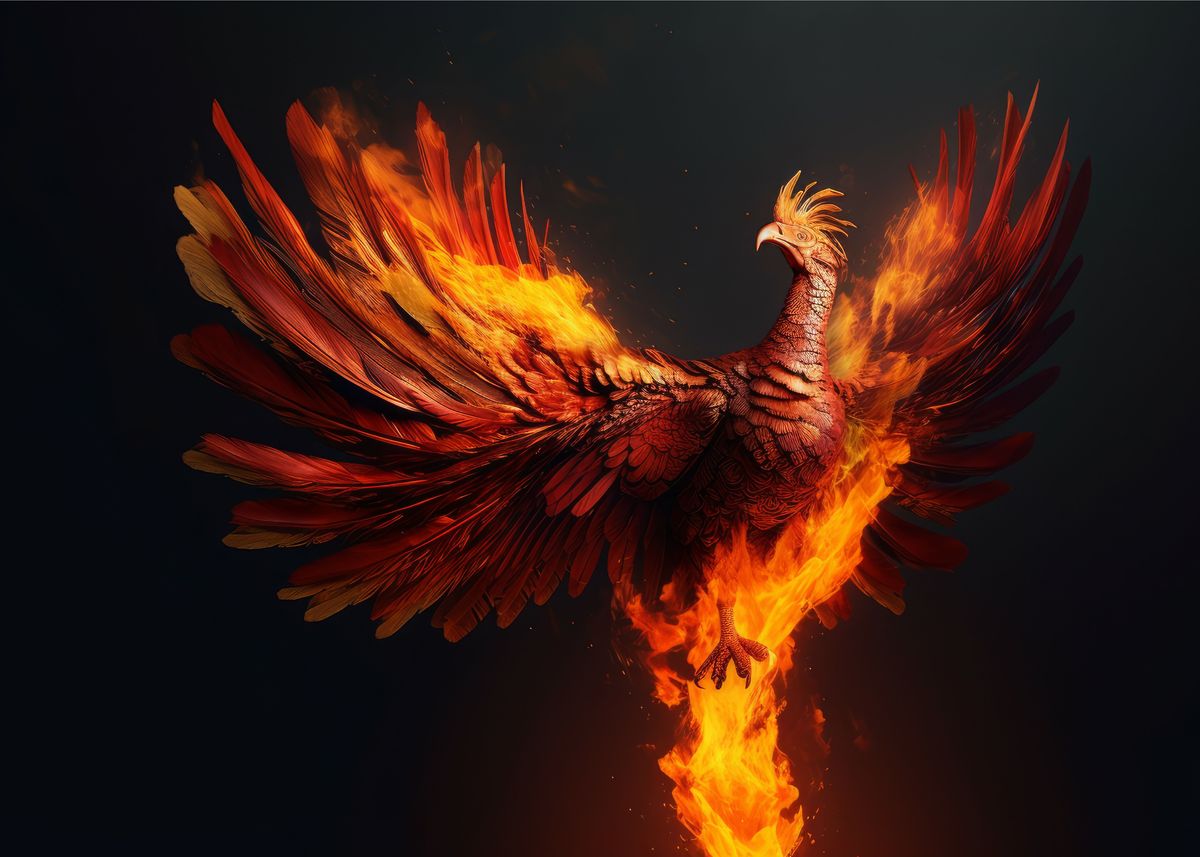 'Rising Phoenix Flame' Poster by Anil Gamble | Displate