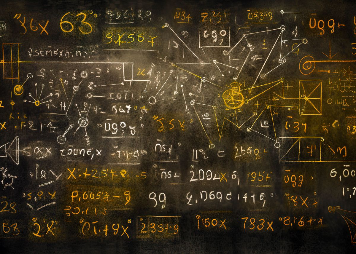 'math formula' Poster, picture, metal print, paint by NeoRowe | Displate