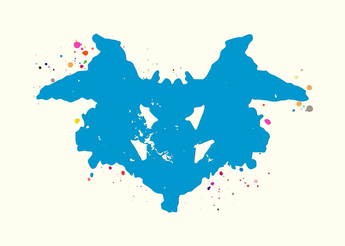'Rorschach inkblot test ' Poster, picture, metal print, paint by Dutton ...