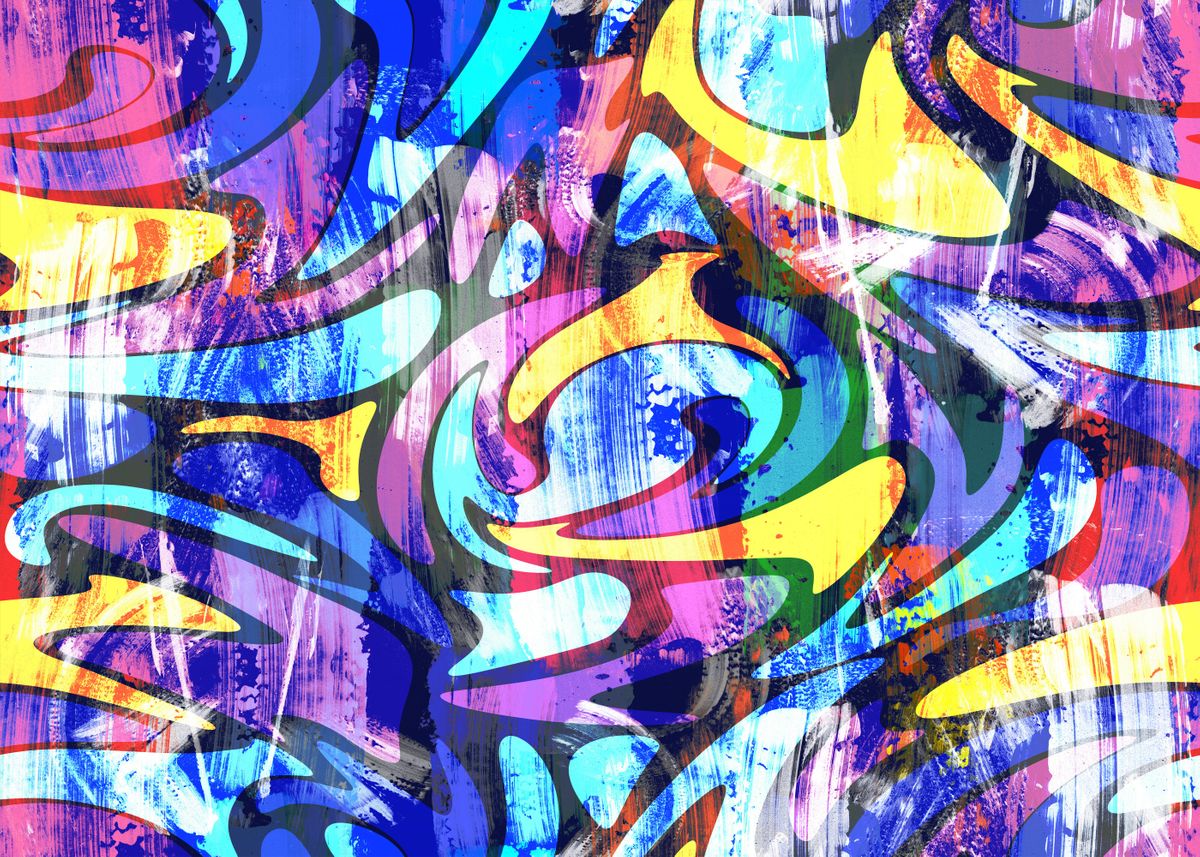 'Graffiti Poster' Poster, picture, metal print, paint by Grafitti ...