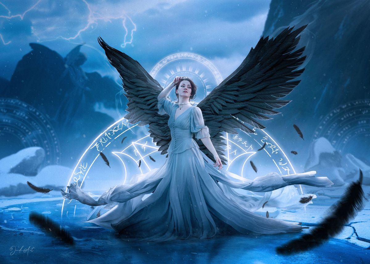 'Archangel' Poster, picture, metal print, paint by Jendi | Displate