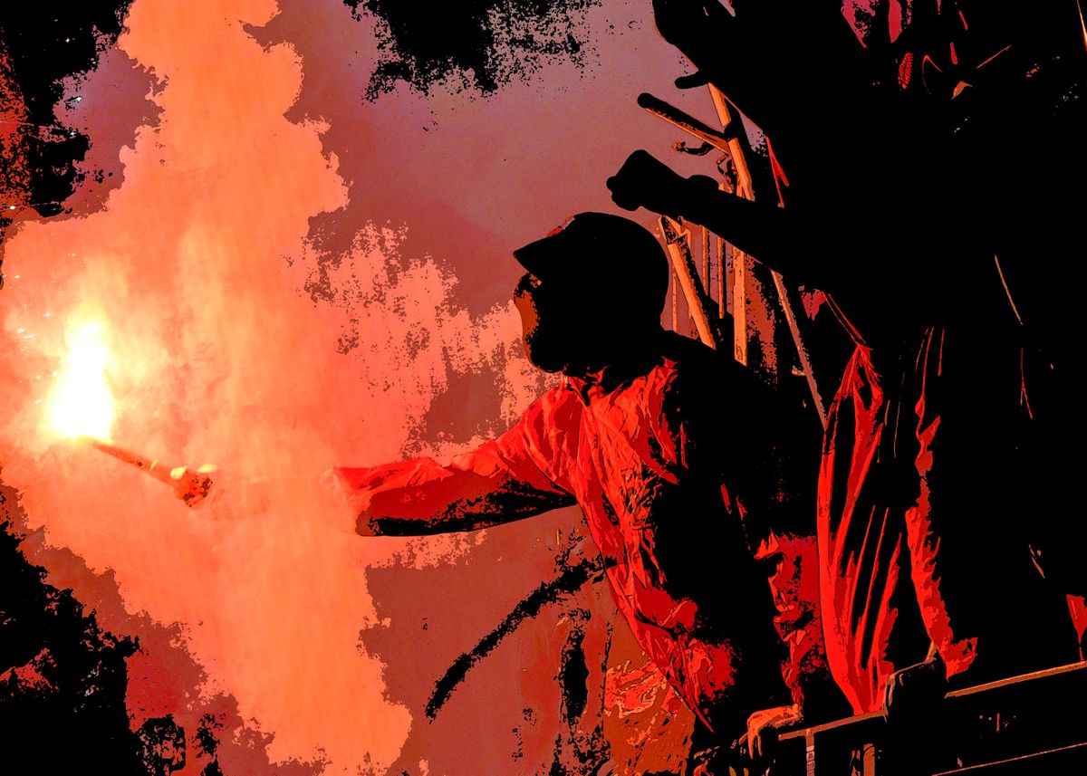 'Hooligans' Poster, picture, metal print, paint by CalimaX | Displate