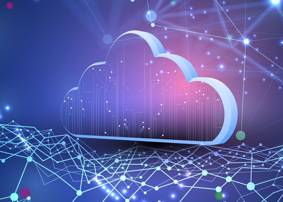 'cloud technology' Poster, picture, metal print, paint by Vs 1489 ...