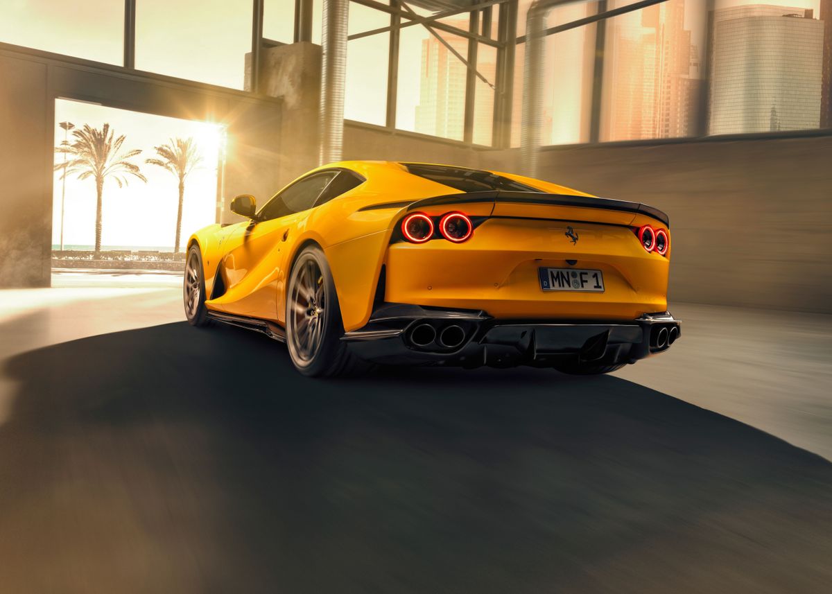 'Ferrari 812' Poster, picture, metal print, paint by Ma Chan | Displate