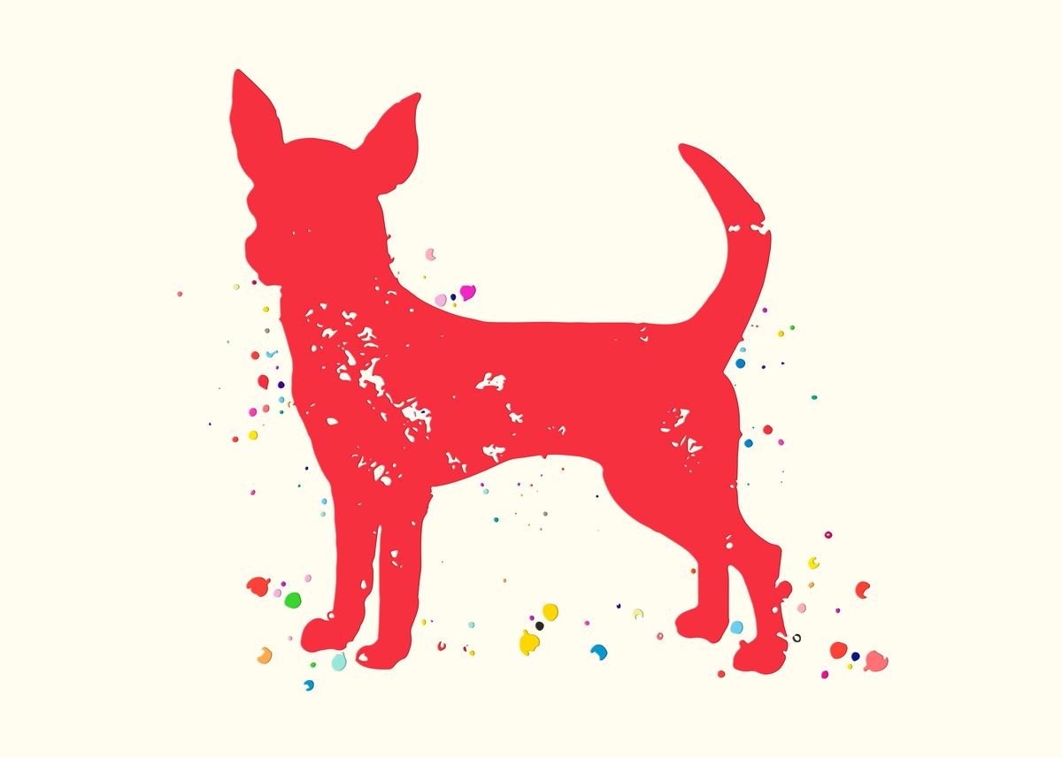 'Chihuahua Dog' Poster, picture, metal print, paint by Dutton Jerrell | Displate