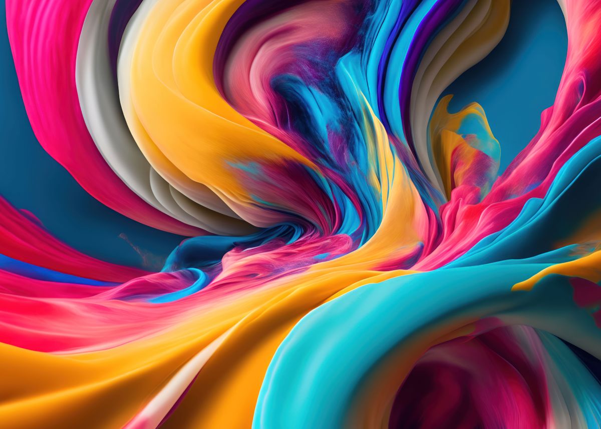 'Chromatic Splash' Poster, picture, metal print, paint by Roberto ...