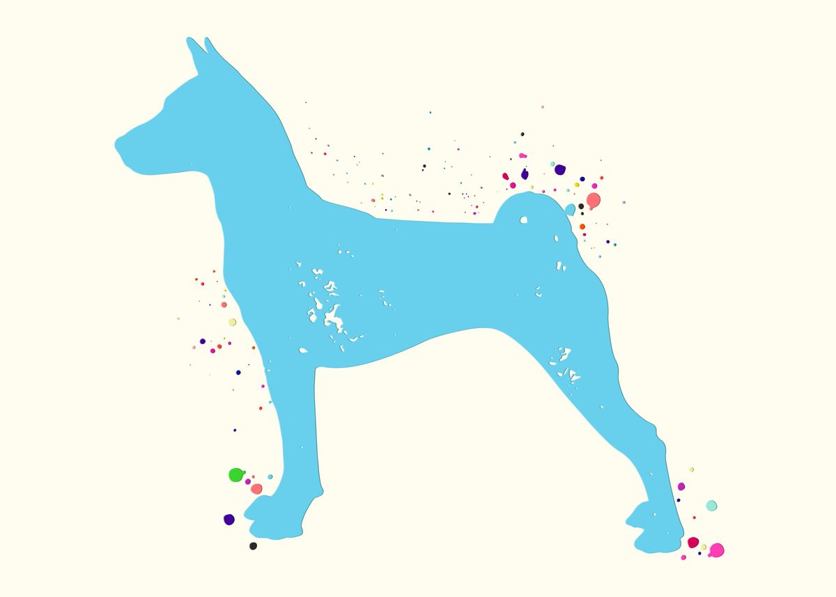 'Basenji Dog' Poster, picture, metal print, paint by Dutton Jerrell | Displate