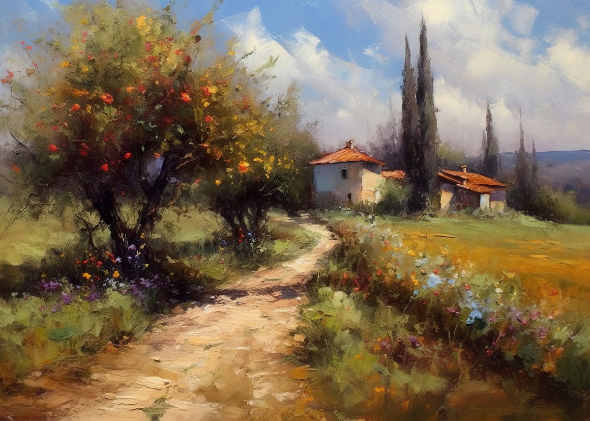 'Italian Countryside' Poster by Quasarai | Displate