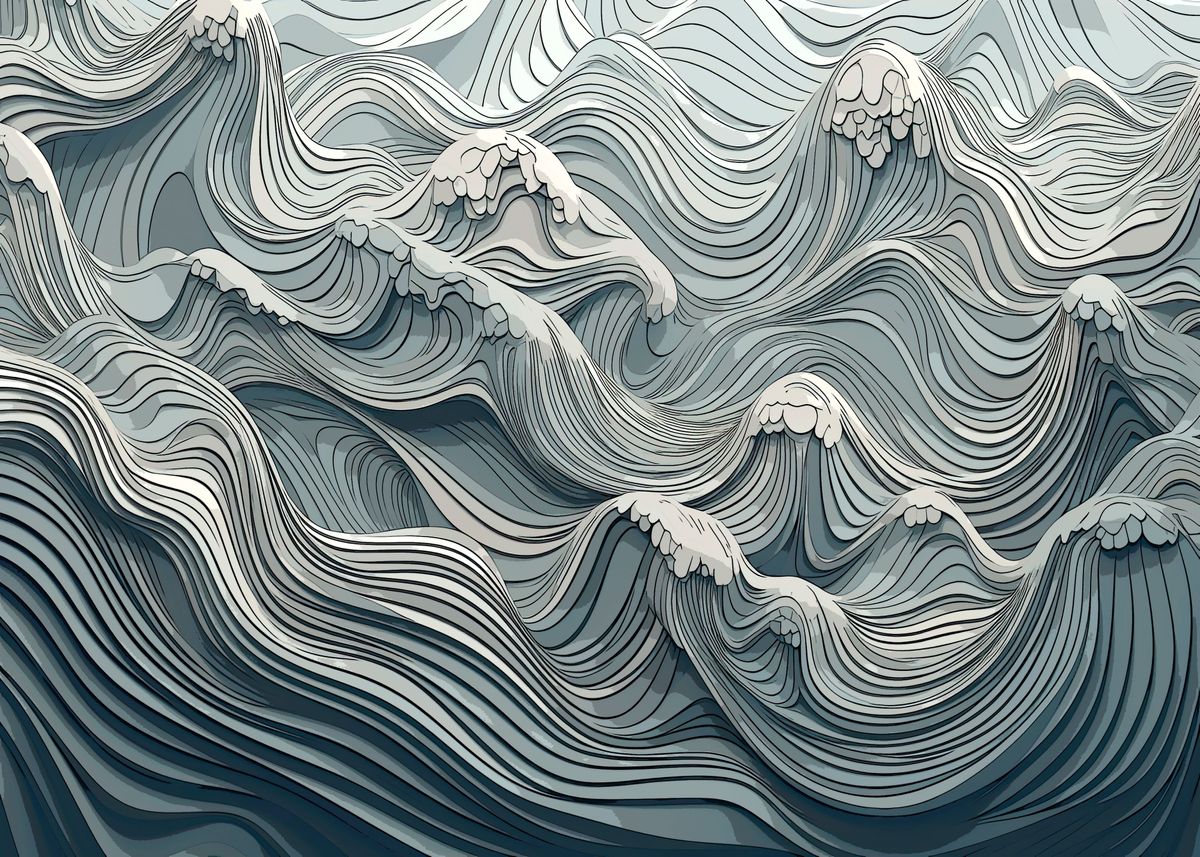 'The Great Wave Of Japan' Poster, picture, metal print, paint by Space ...