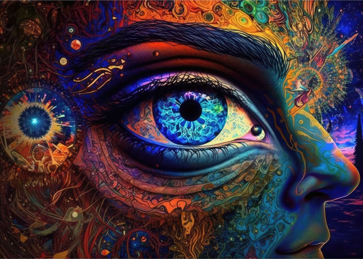 'third eye journey' Poster, picture, metal print, paint by Anil Gamble ...