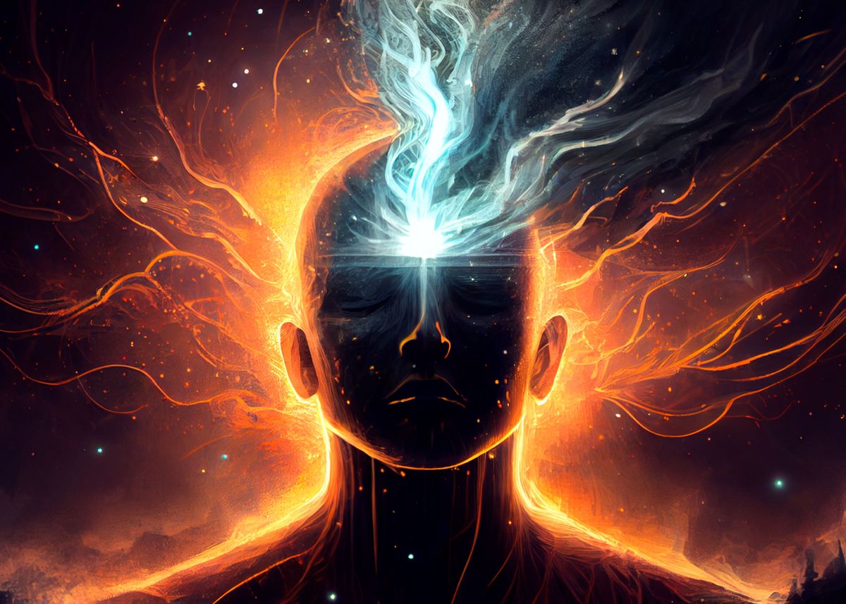 'Awakening enlightenment ' Poster, picture, metal print, paint by Anil ...