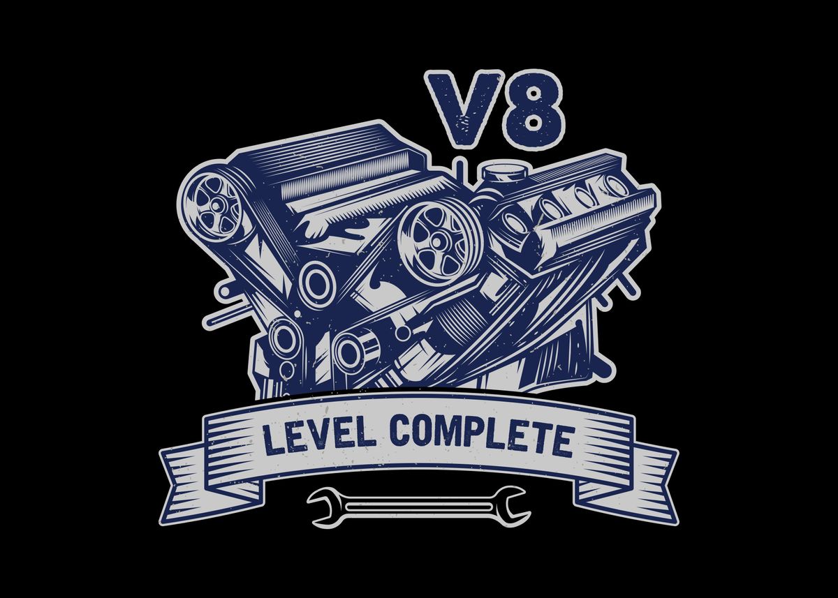 'Tuner Tuning German V8' Poster, picture, metal print, paint by ...