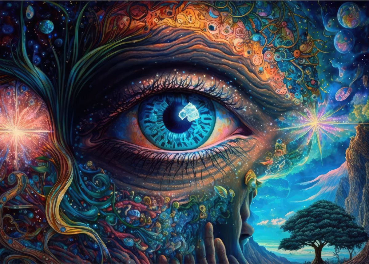 'third eye space' Poster, picture, metal print, paint by Anil Gamble ...