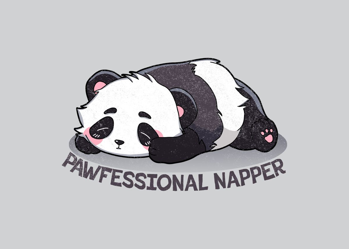 'Professional napper panda' Poster by Fanfreak | Displate
