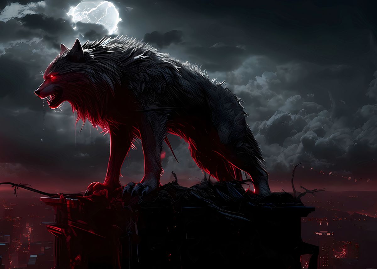 'Wolf revenge' Poster, picture, metal print, paint by Panther Blades ...