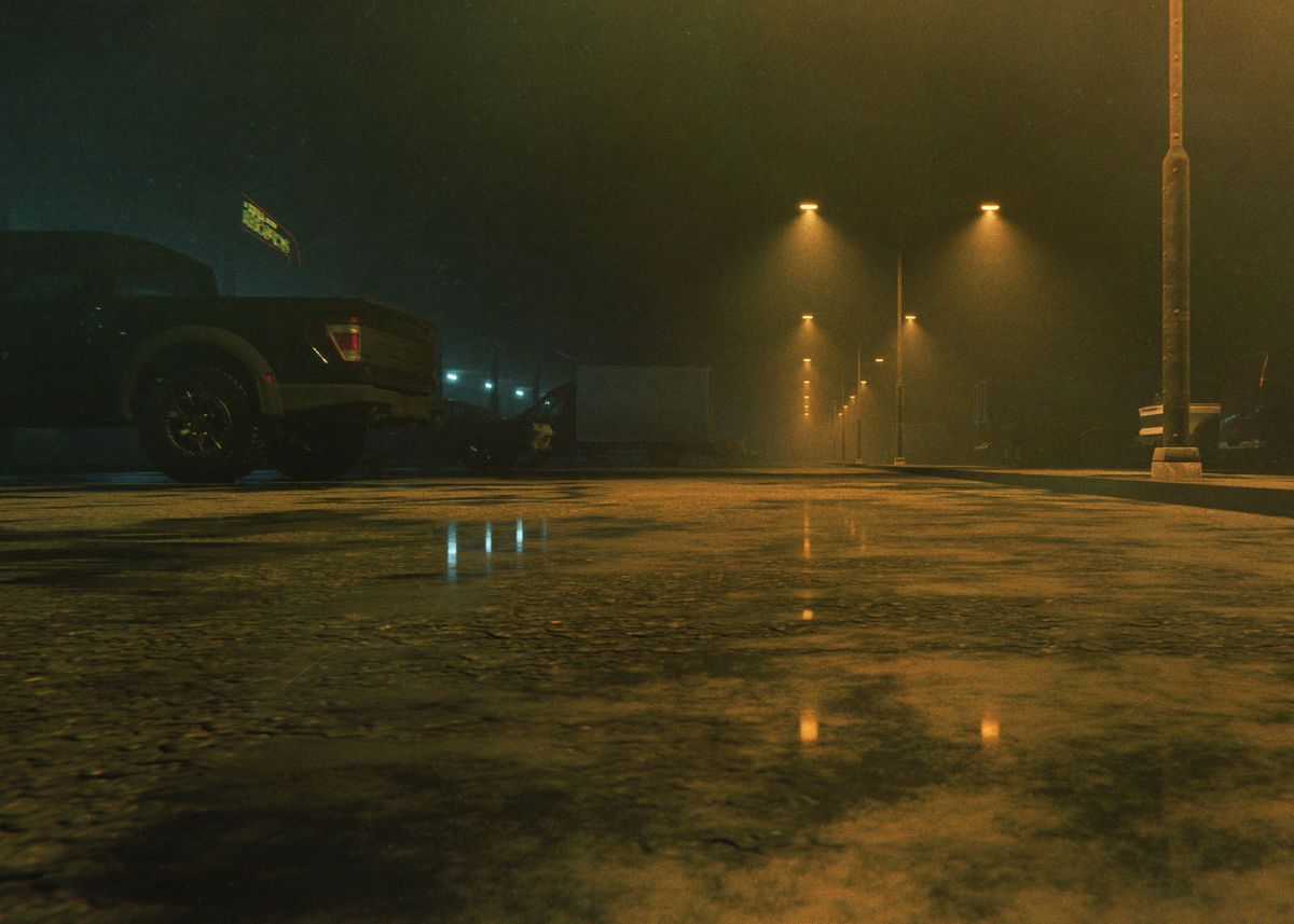 'On Motel Scene 3 3D ' Poster by Irawan Rizky | Displate