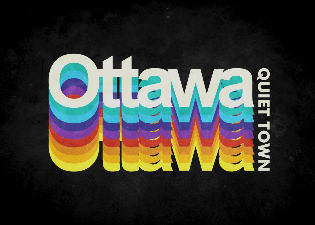 'ottawa rainbow retro' Poster, picture, metal print, paint by yunur ...