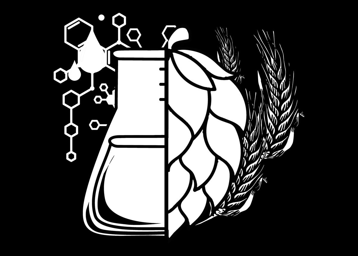 'Home Brewing Beer Beaker' Poster, picture, metal print, paint by ...