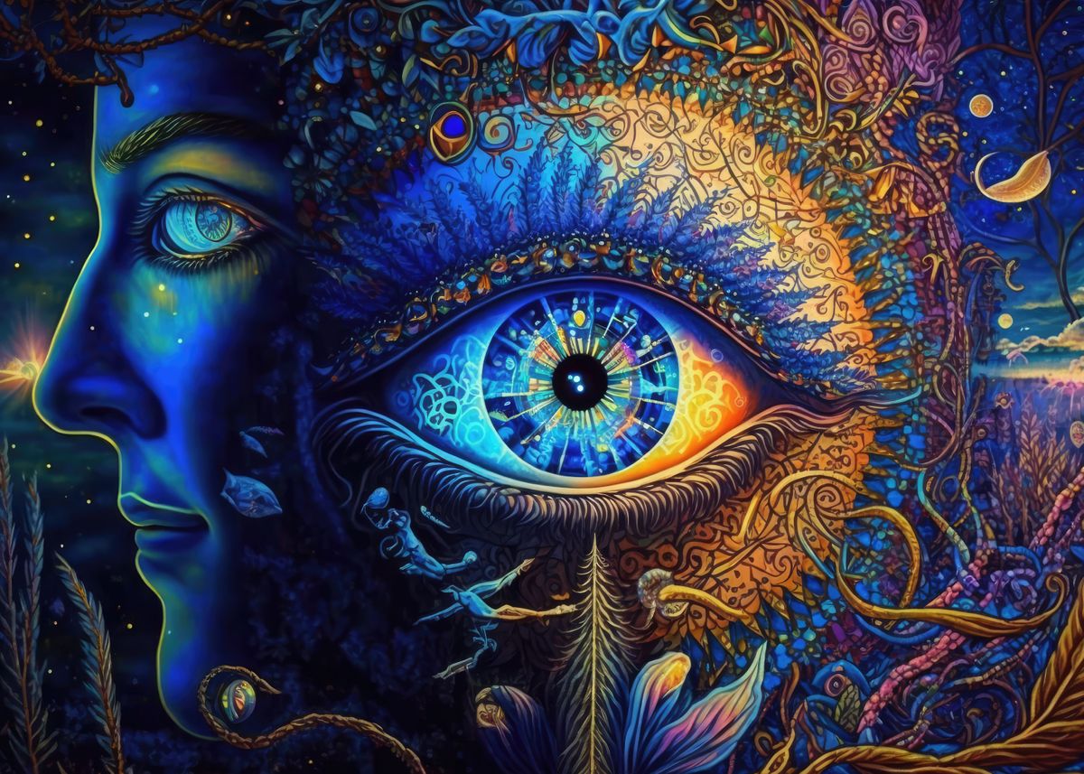 'Third eye centre' Poster, picture, metal print, paint by Anil Gamble ...