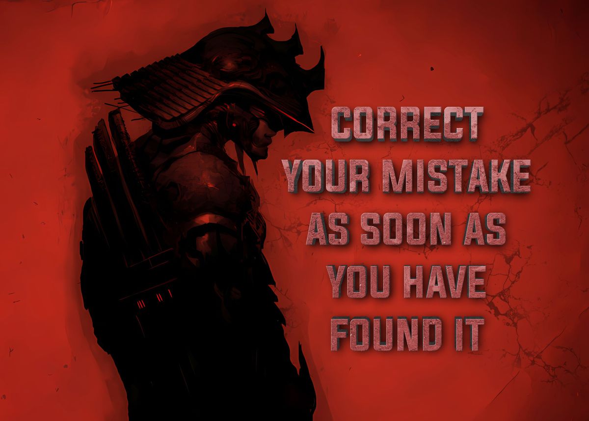 'Correct Your Mistake' Poster, picture, metal print, paint by ...