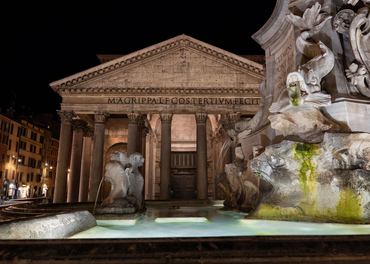 'Pantheon In Rome' Poster, picture, metal print, paint by Socratubik ...