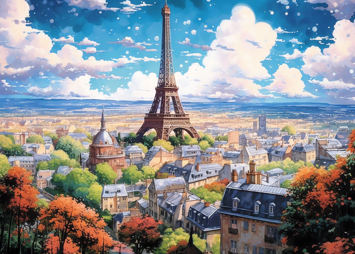 'Epic Paris Effeil Tower' Poster, picture, metal print, paint by Voxel ...