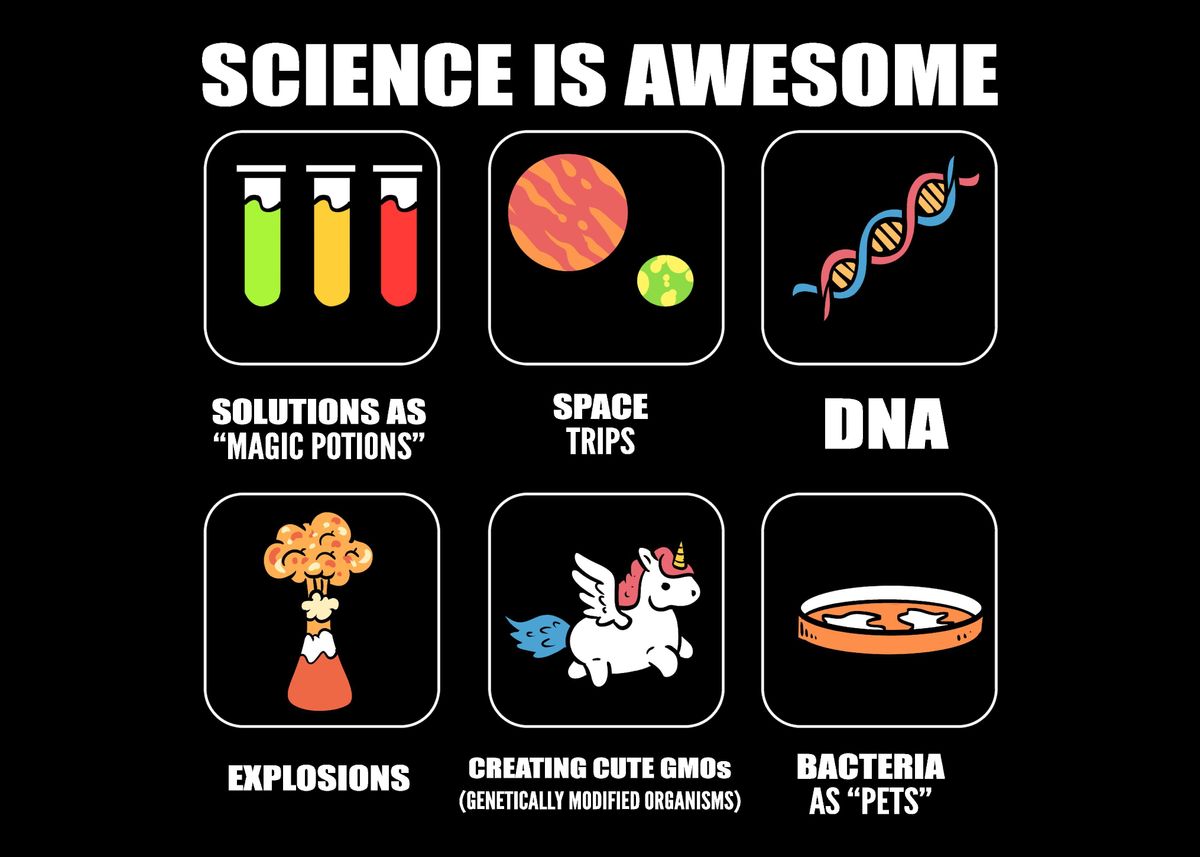 'Science is Awesome Chemist' Poster, picture, metal print, paint by ...