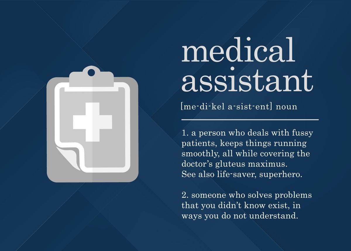 'Funny Medical Assistant' Poster, picture, metal print, paint by ...