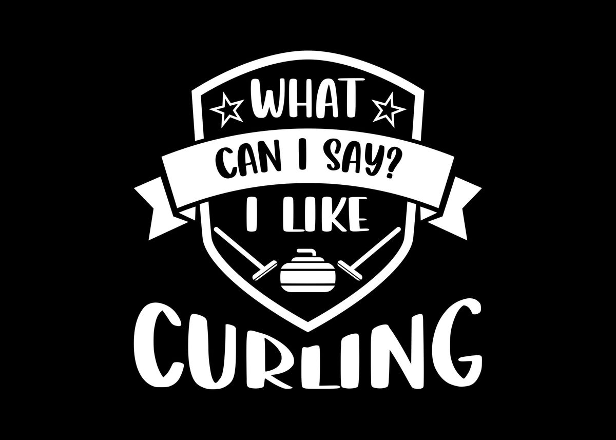 'Curling Curler' Poster, picture, metal print, paint by Sebastian ...