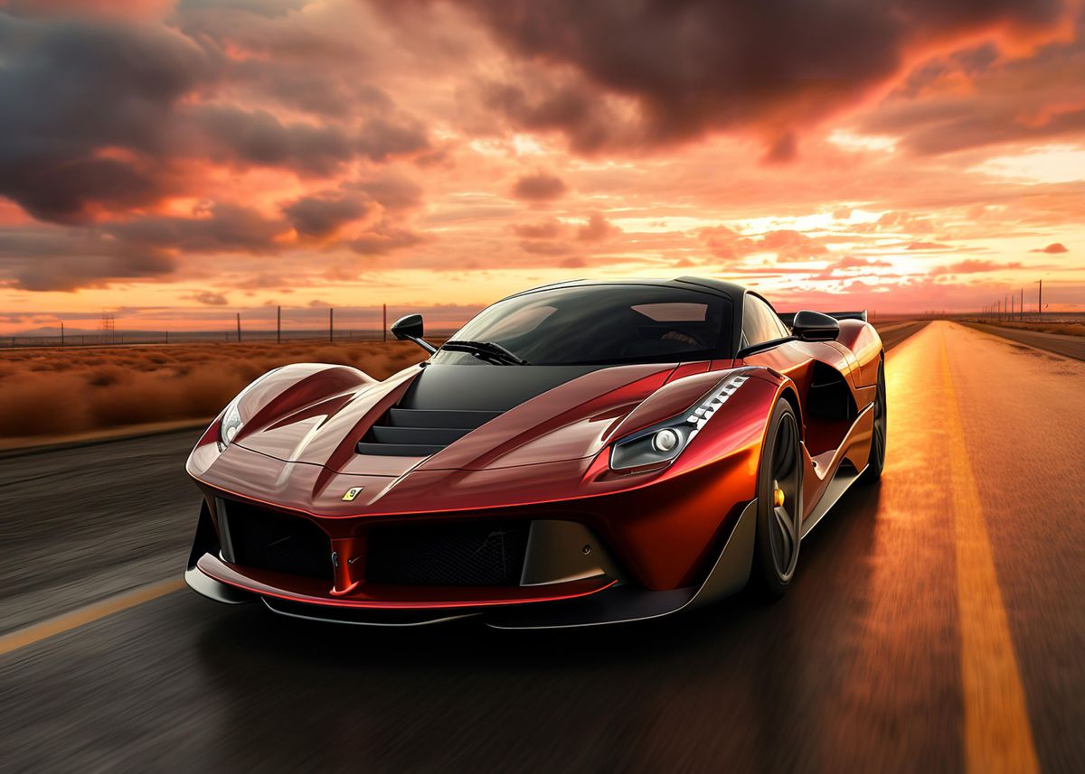 'Ferrari LaFerrari Car' Poster, picture, metal print, paint by ...