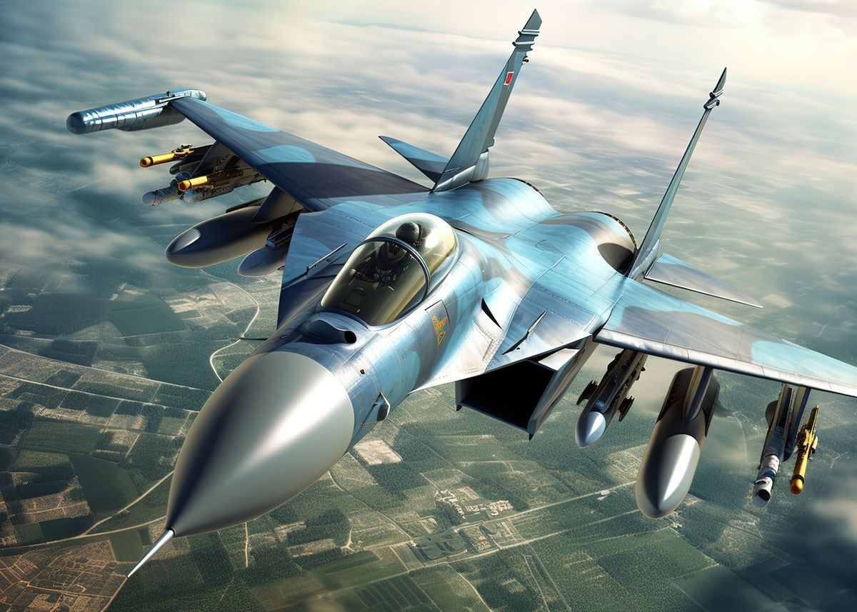 'Jet Fighter' Poster, picture, metal print, paint by NeoRowe | Displate