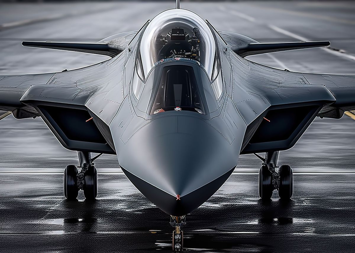'Jet Fighter' Poster, picture, metal print, paint by NeoRowe | Displate