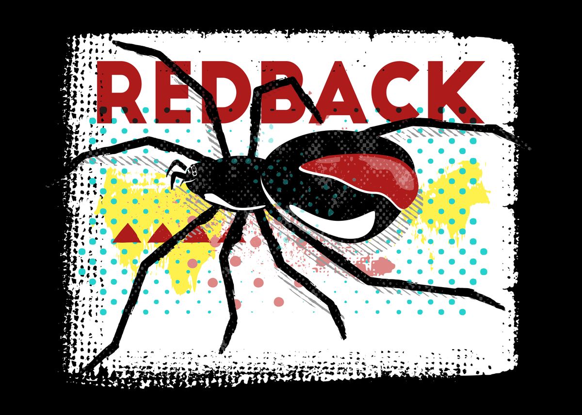 'Redback Spider' Poster, picture, metal print, paint by mailbox disco ...