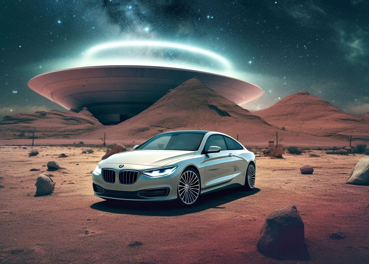 'Bmw in Galaxy' Poster, picture, metal print, paint by FotoKonzepte ...