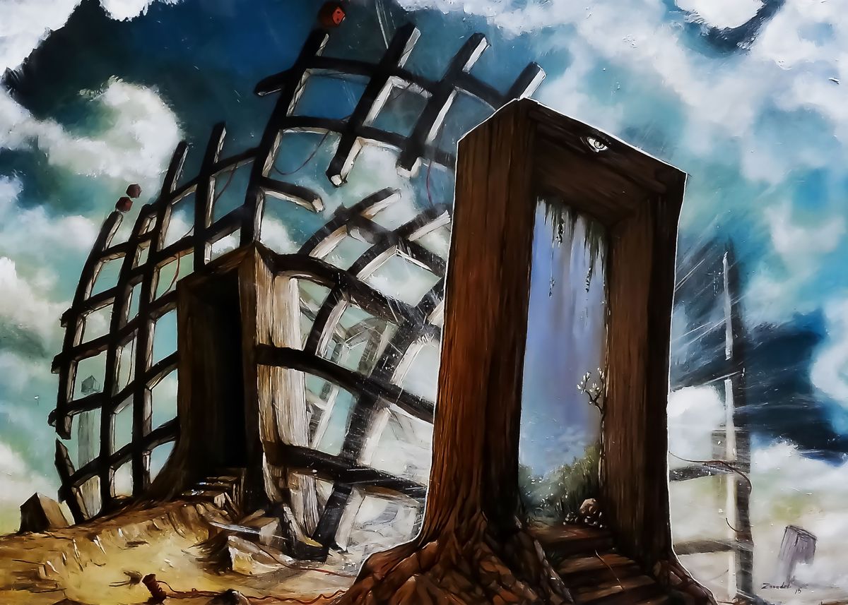 'crossroads' Poster, picture, metal print, paint by Marius Z | Displate