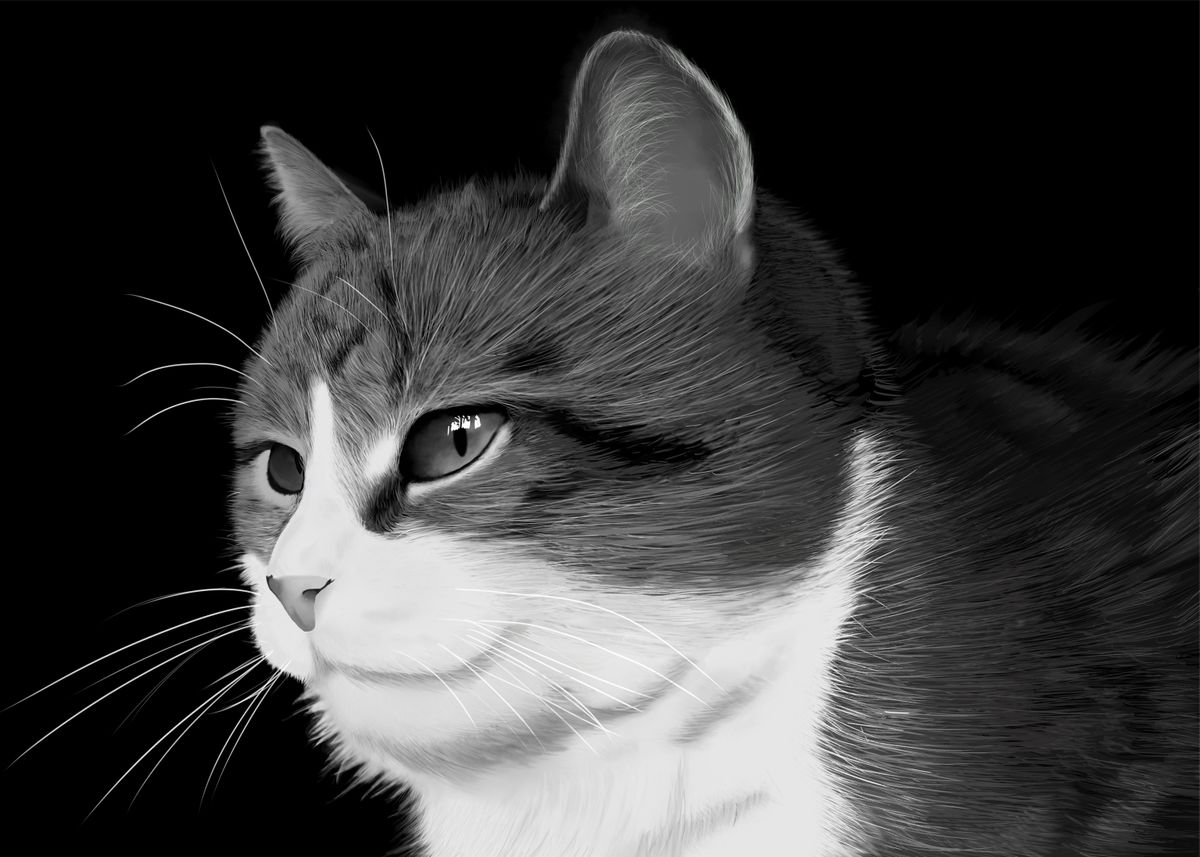 'CUTTY CATTY' Poster, picture, metal print, paint by Flux Lab | Displate