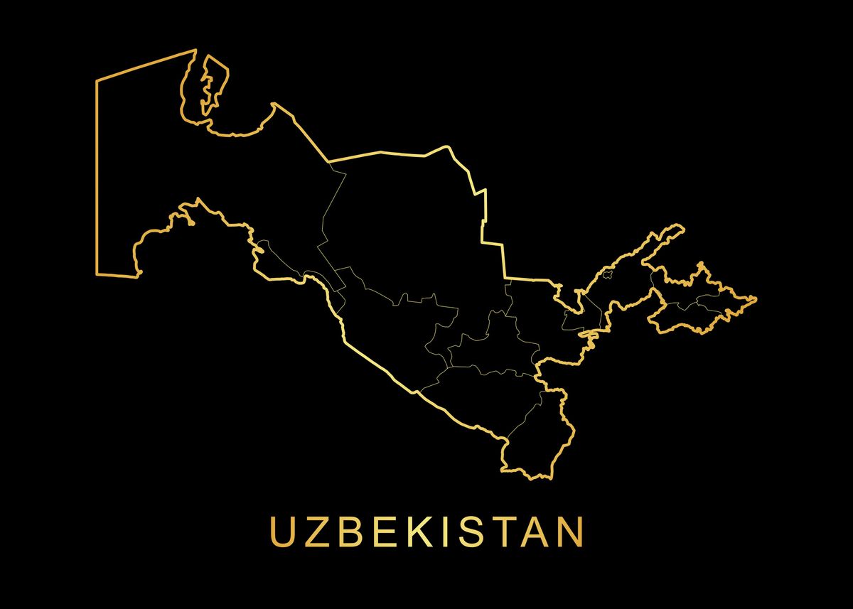'Uzbekistan' Poster, picture, metal print, paint by Deeo | Displate