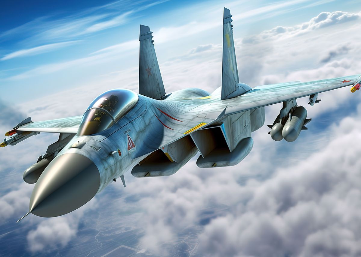 'Jet Fighter ' Poster, picture, metal print, paint by NeoRowe | Displate