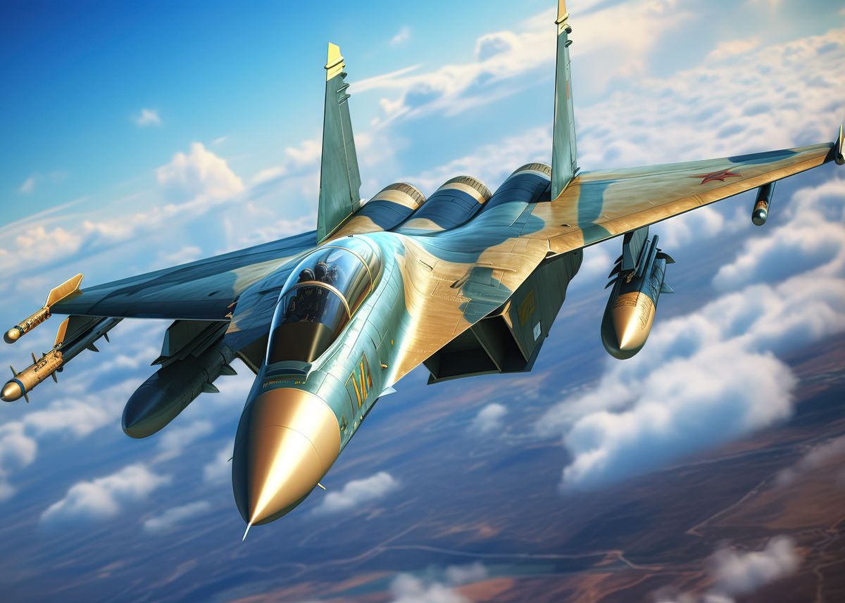 'Jet Fighter ' Poster, picture, metal print, paint by NeoRowe | Displate