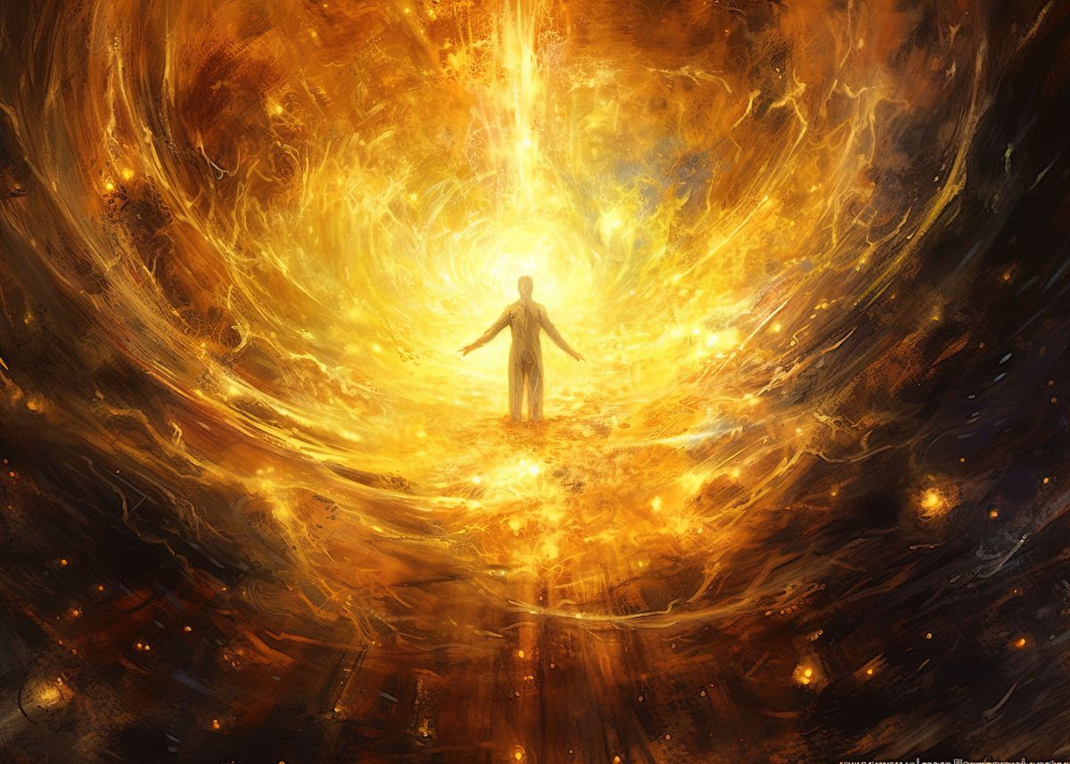 'Light Elemental' Poster, picture, metal print, paint by E | Displate